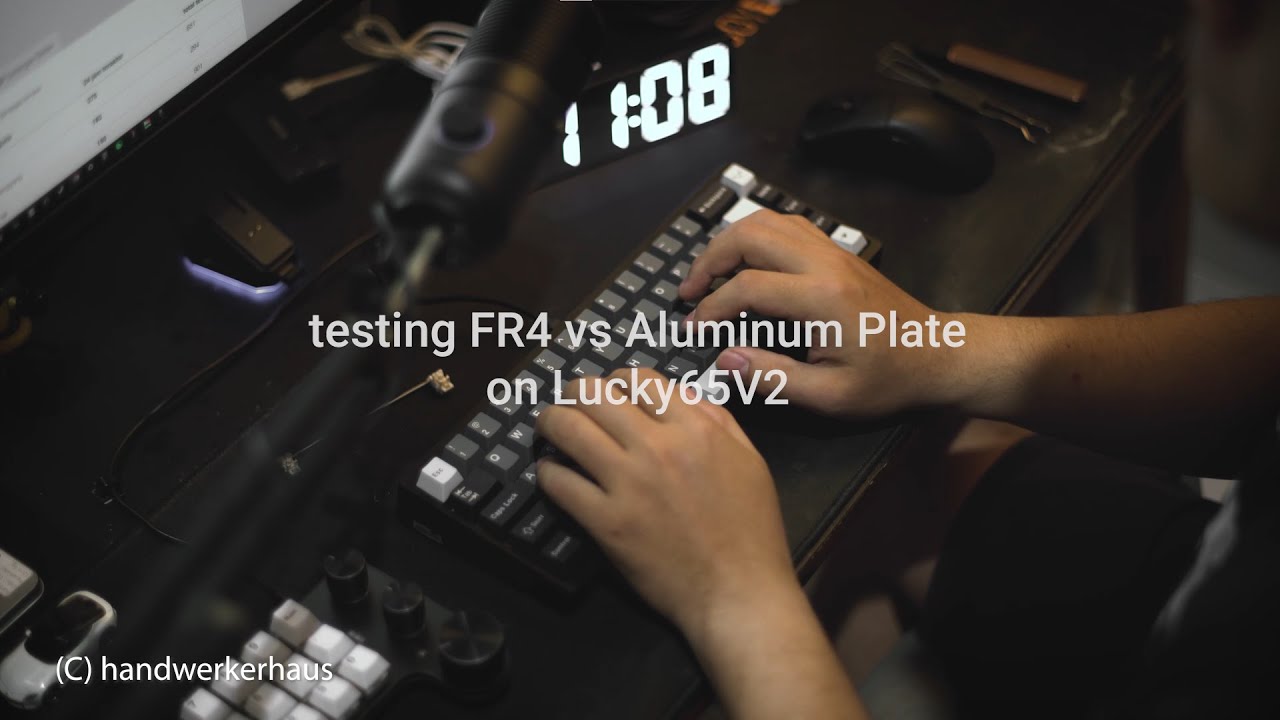 Lucky65V2 Aluminum Plate vs FR4 Plate Comparison - YouTube