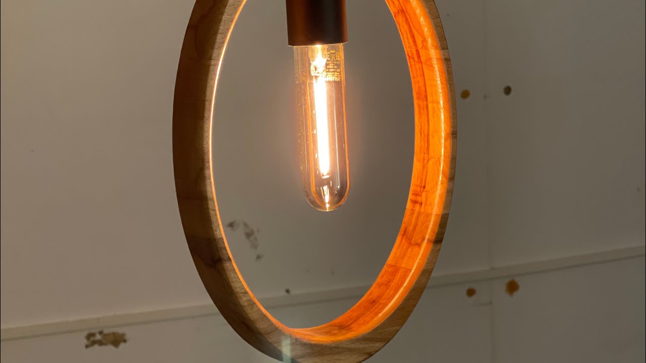 Wood lamp making ASMR - YouTube