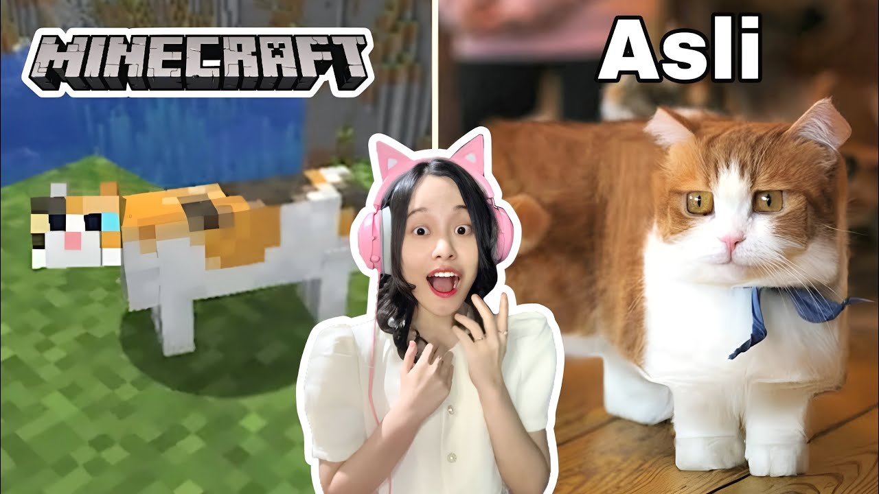 Minecraft di Dunia Nyata! Kucing Jadi Kotak?! [Minecraft Indonesia ...