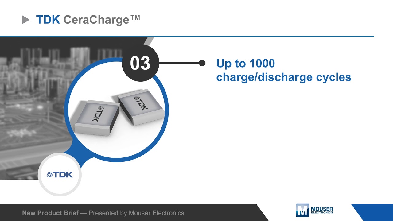 EPCOS/TDK CeraCharge™ Rechargeable Solid-State SMD Battery — New ...