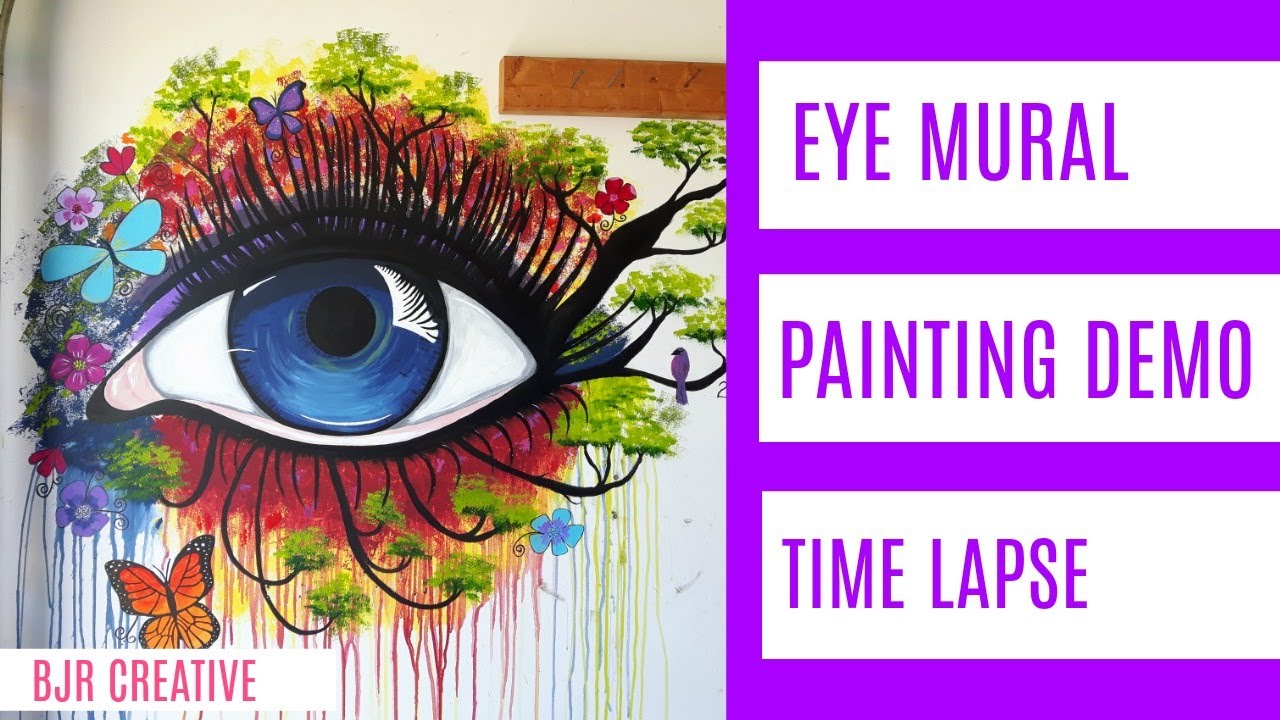 Colorful Eye Mural | Abstract Painting Demo | Timelapse - YouTube