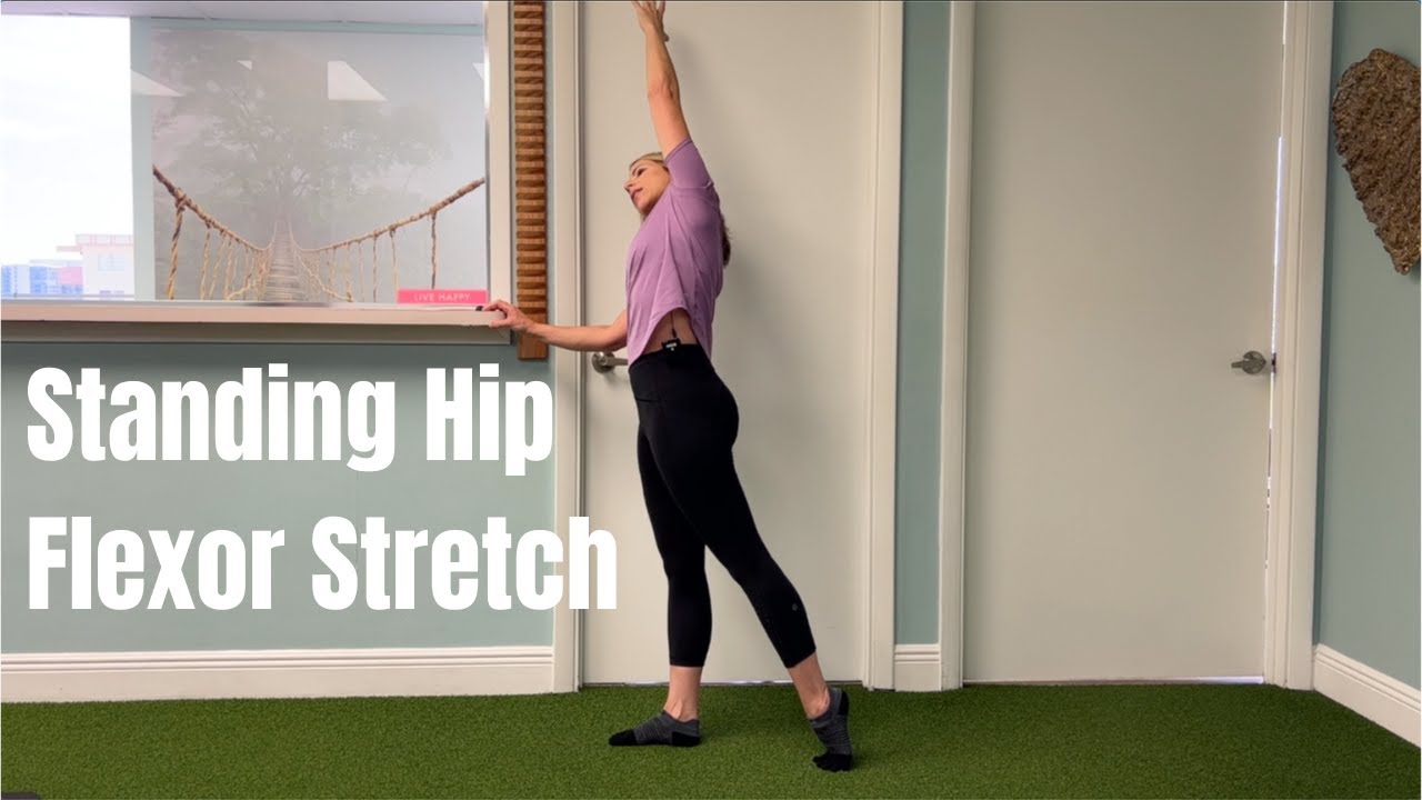 Standing Hip Flexor Stretch | B3 Physical Therapy - YouTube