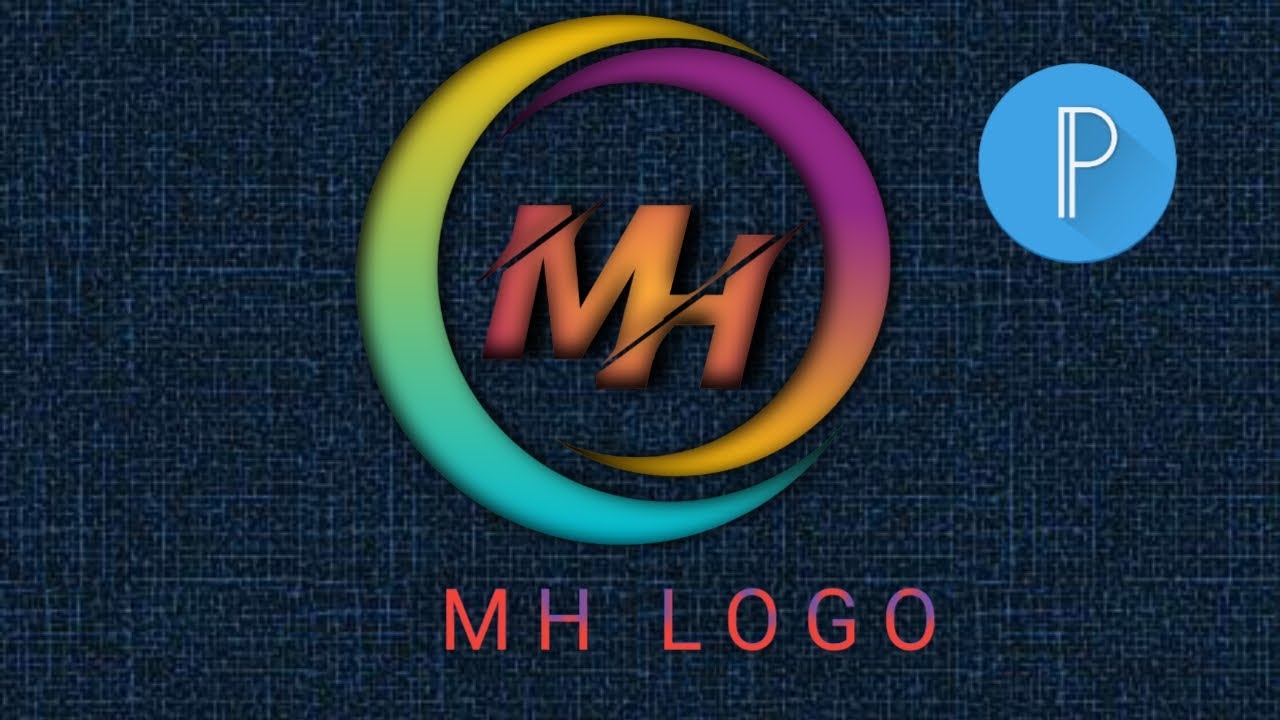 MH logo design pixellab apps Android phone. - YouTube