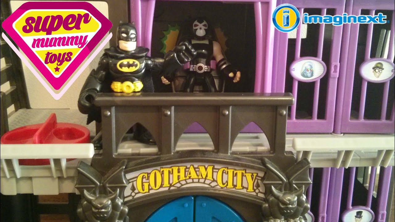 Imaginext Gotham City Jail Batman Bane Fisher Price Toy Review - YouTube