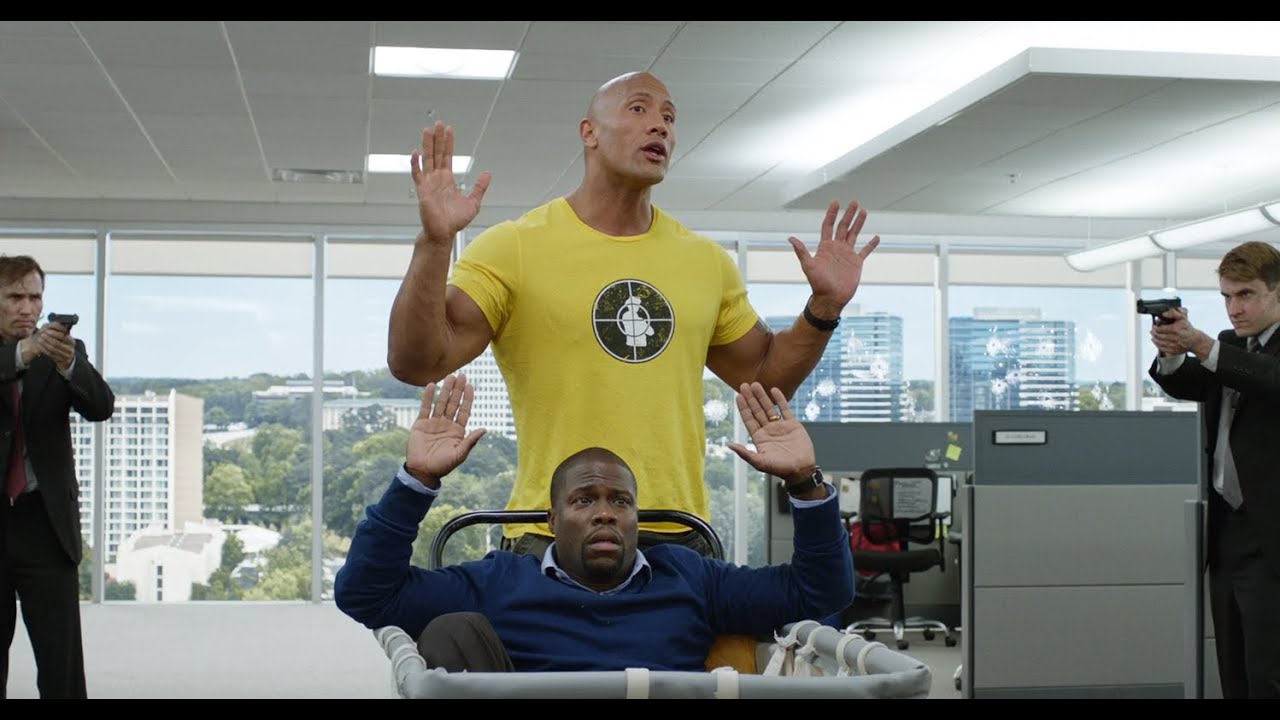 Kevin Hart and Dwayne Johnson jumped out of a window in Central ...