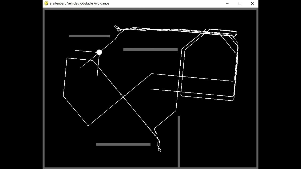 obstacle avoidance vehicle with three sensors using python and pygame - YouTube