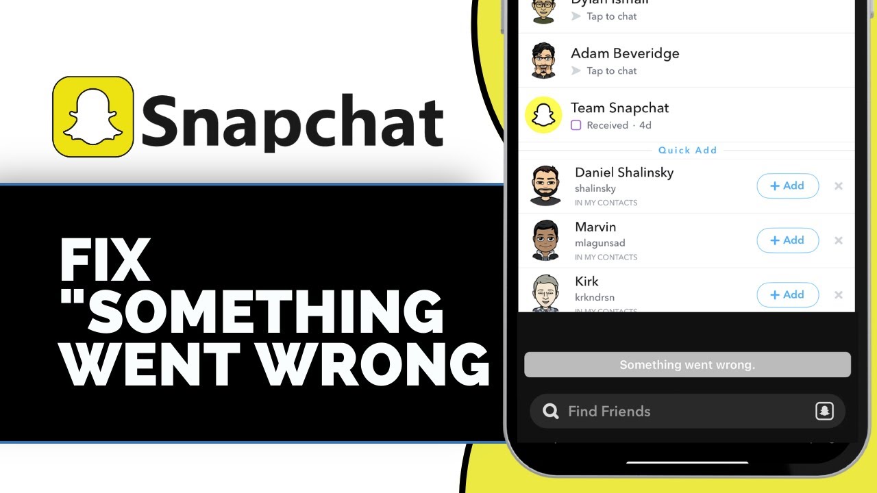 How to Fix "Something Went Wrong" in Snapchat When Adding Friends | Fix ...