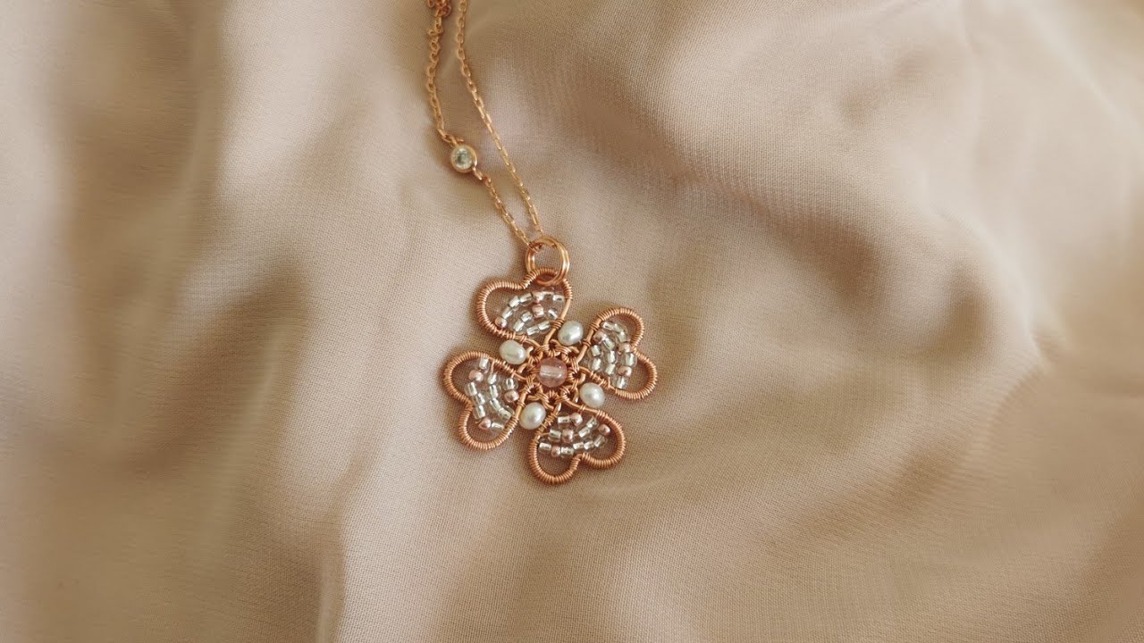 Clover Pendant / DIY Jewelry / Wire Jewelry / Wire wrap Tutorial - YouTube