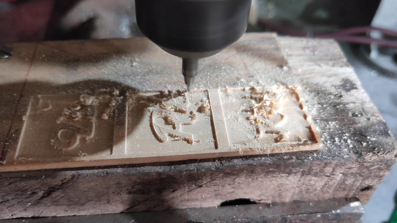 CNC letter cutting - YouTube