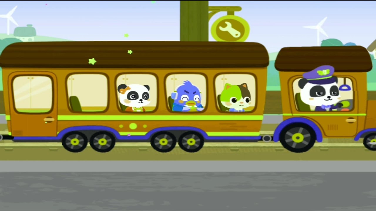Panda As Captain | Panda Runs Train | Kid's Video | The Panda Train ...