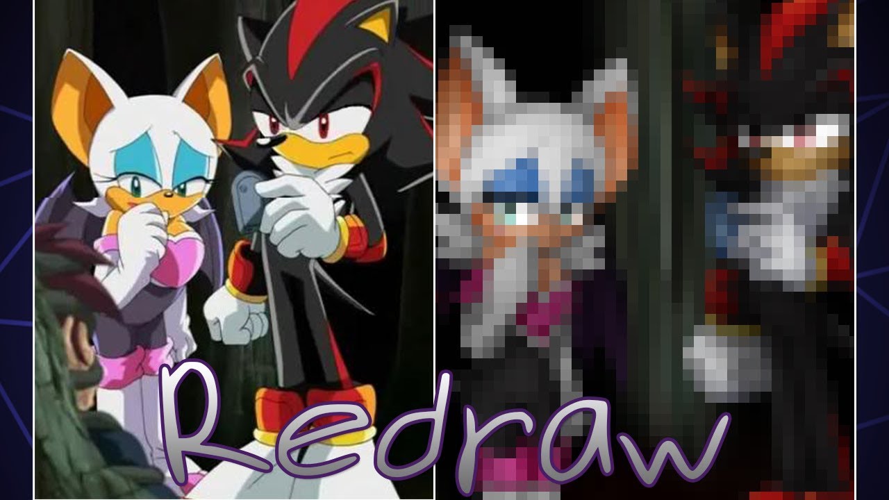 | Redraw | Sonic X - Shadow & Rouge [Speedpaing] - YouTube