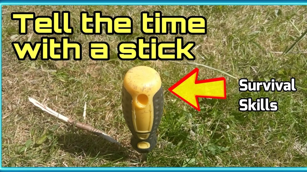 Tell the time using a stick, survival skills - YouTube