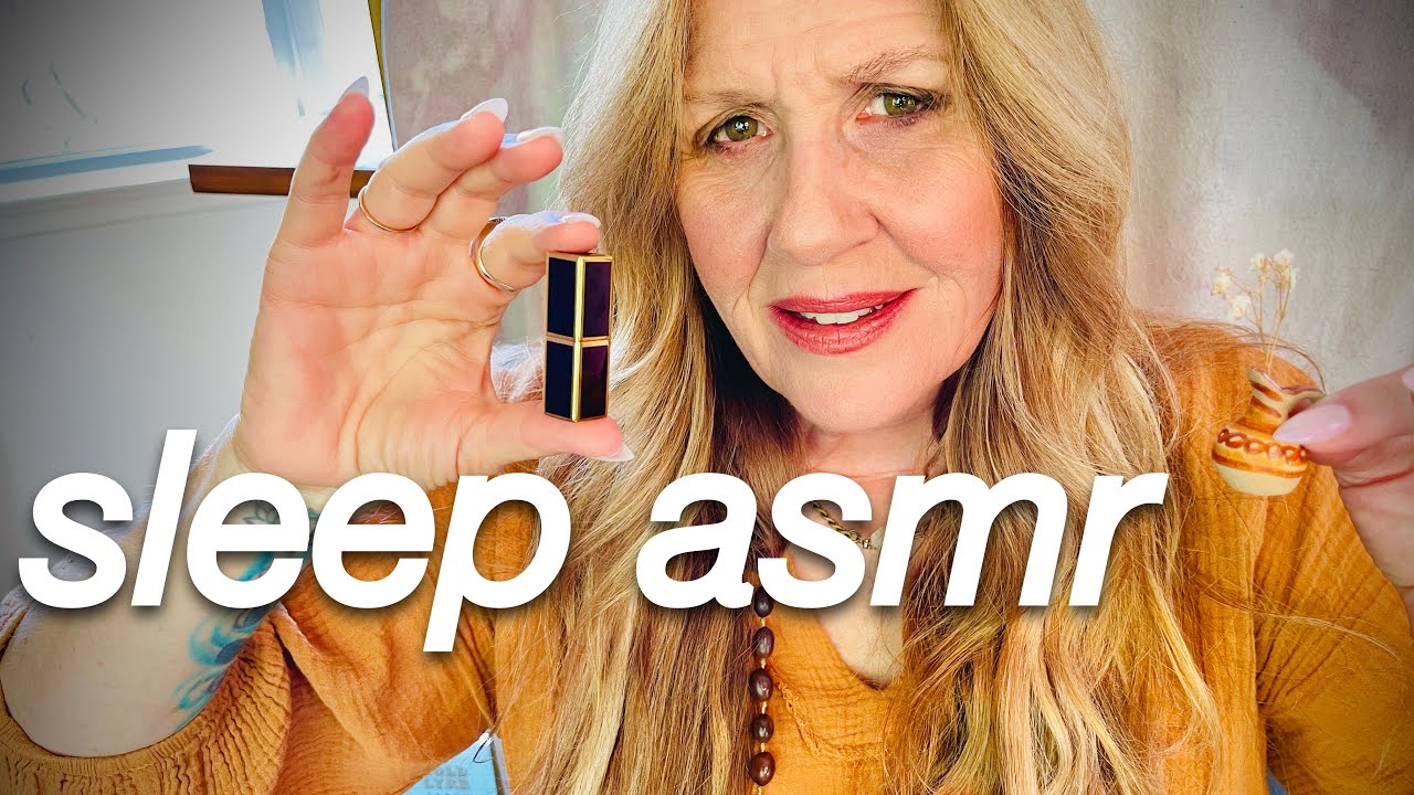 1 hour Sleep ASMR miniature triggers | whispers plucking tapping | moon ...