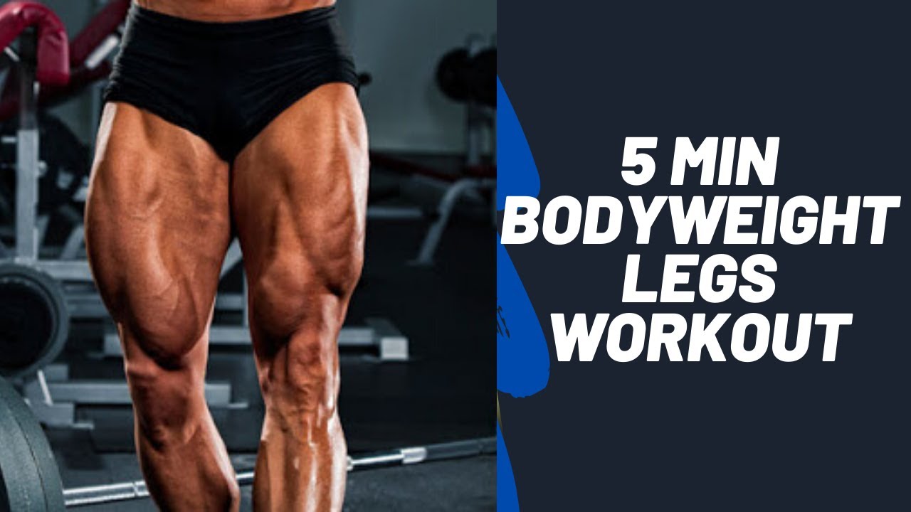 5 Minute Bodyweight Legs Workout 🏋️‍♀️| 7 Basic Exercices for Strong ...