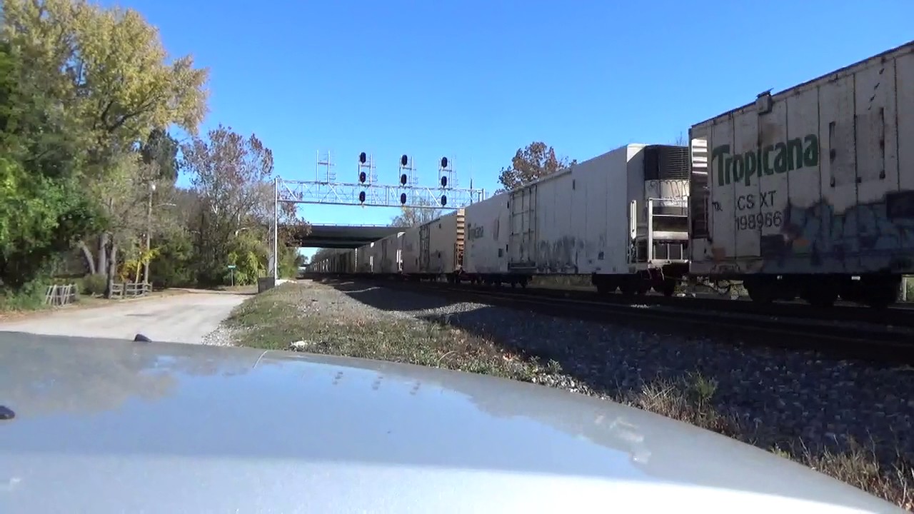 #249 CSX Q141 Intermodal & Tropicana train - YouTube