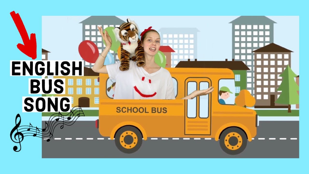 English Song For Kids: Learn English With Wheels On The Bus - YouTube