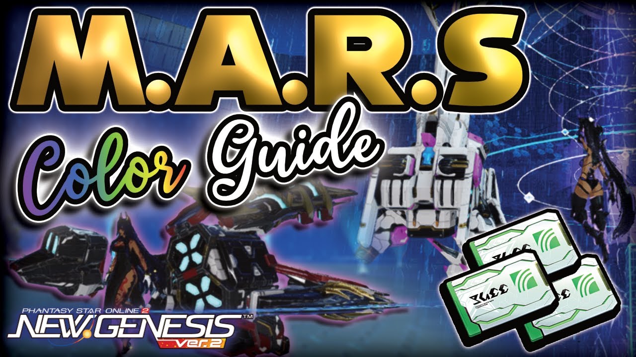 MARS Color Guide - PSO2 NGS Fashion Tutorial || Skulls Salon Tips - YouTube