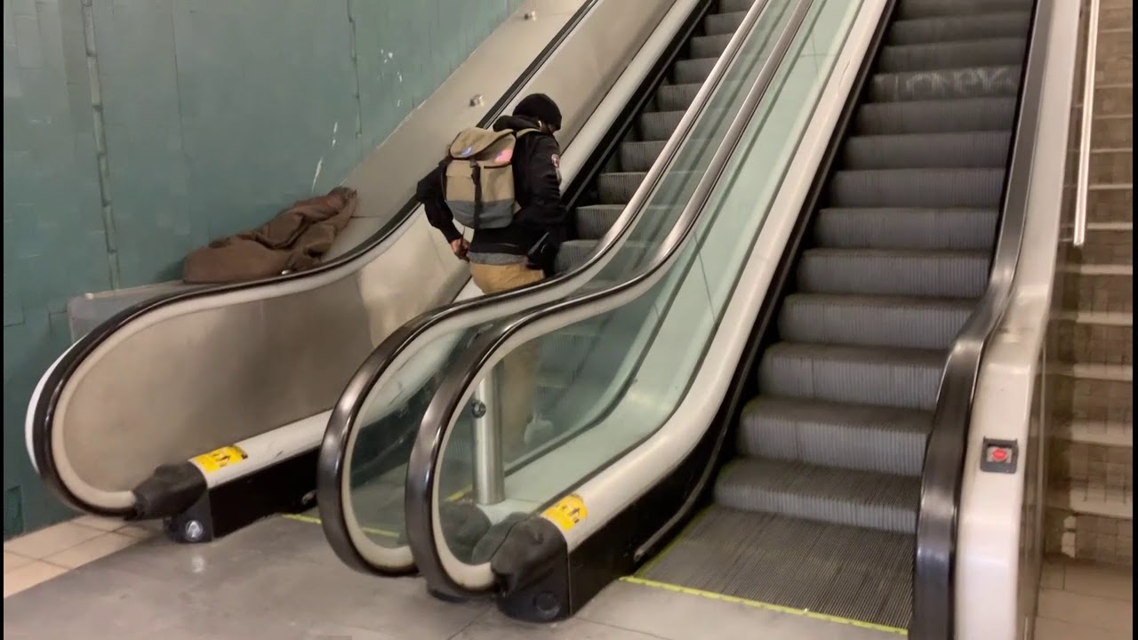 MONTREAL METRO ESCALALTORS AT PEEL STATION - YouTube