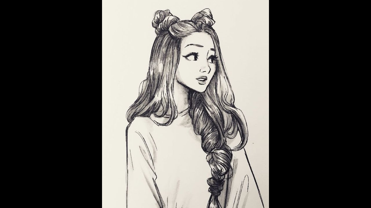 How to make girl drawing - YouTube