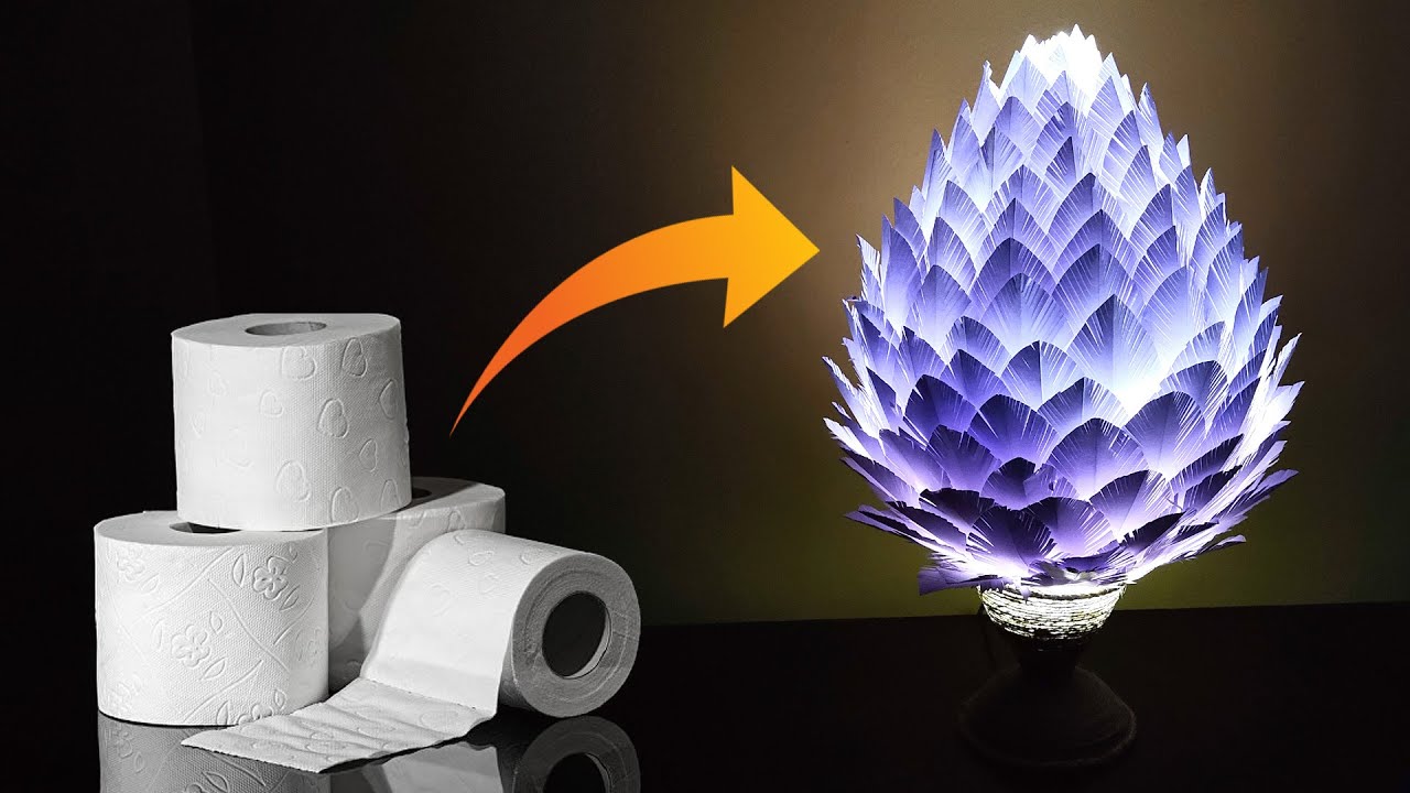 How to Make Paper Lamp | DIY Lamp | Paper Lamp | Feather Lamp | Crafts ...