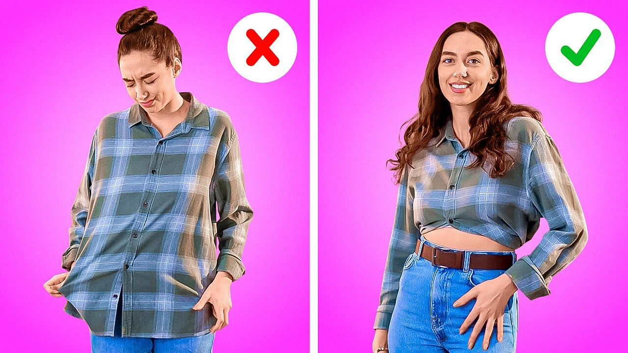 Cool Cloth Transformation and Trendy Fashion Hacks - YouTube