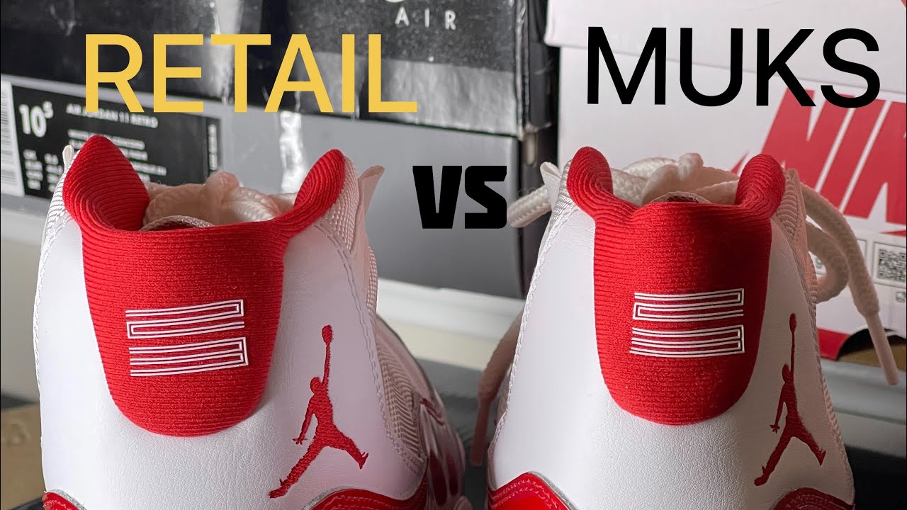 REAL VS FAKE AIR JORDAN 11 CHERRY - YouTube