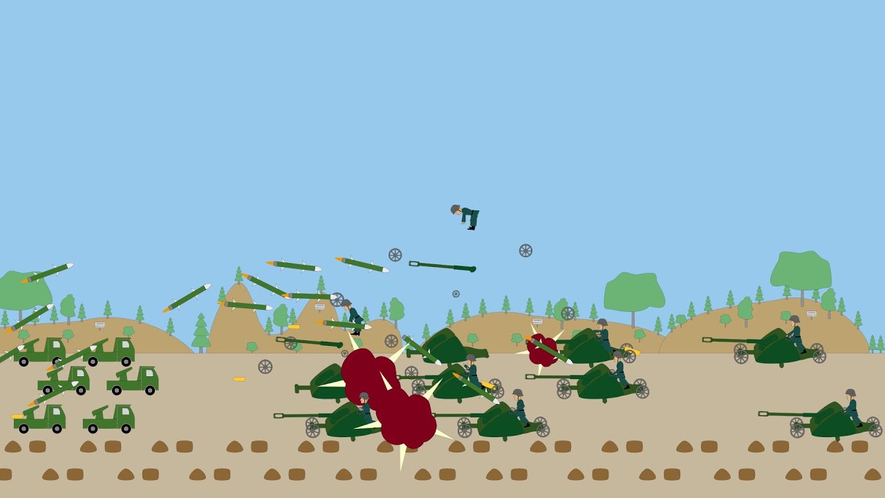 Maginot Line War, French Rocket Launcher vs. German Krupp 88mm ...