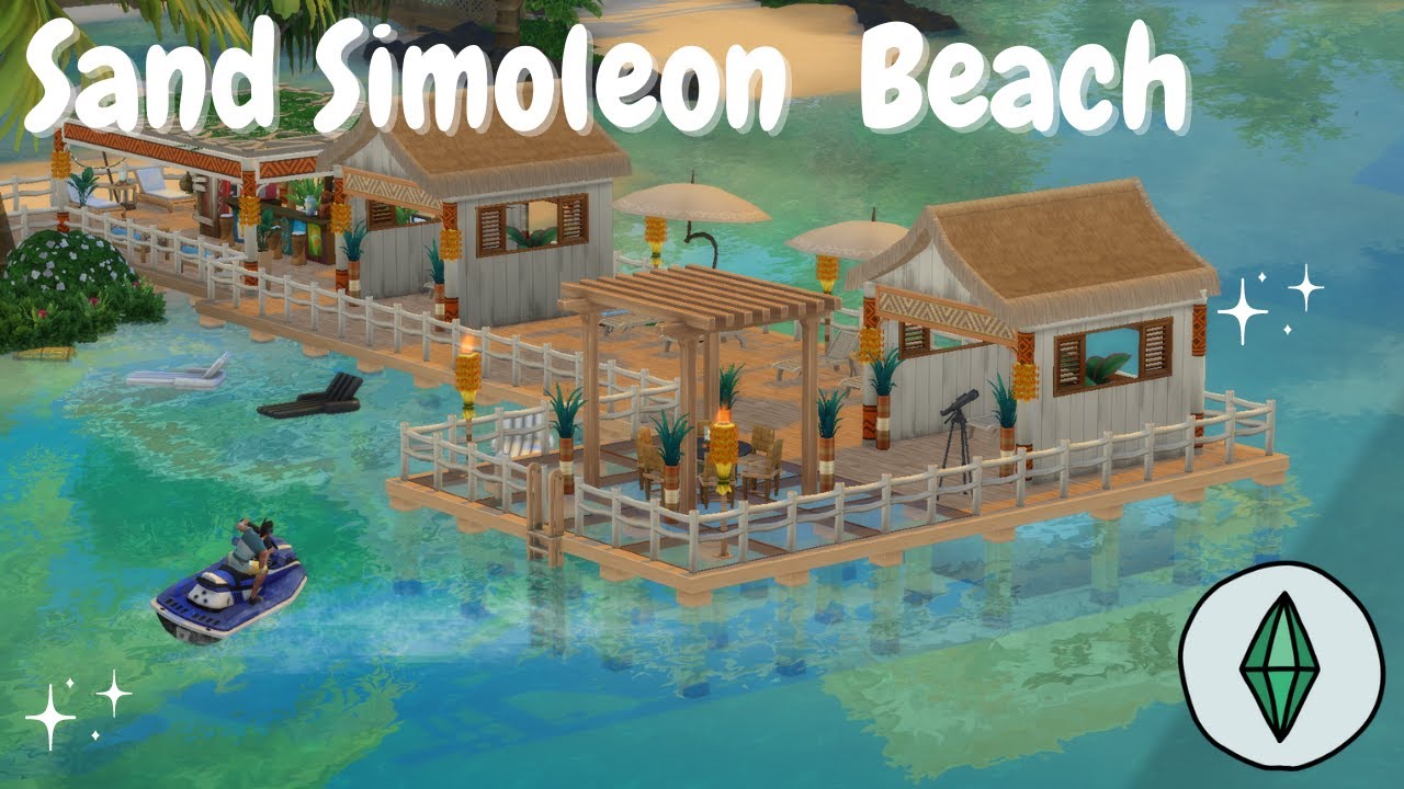 Sand Simoleon Beach Speed Build || The Sims 4 || No CC - YouTube