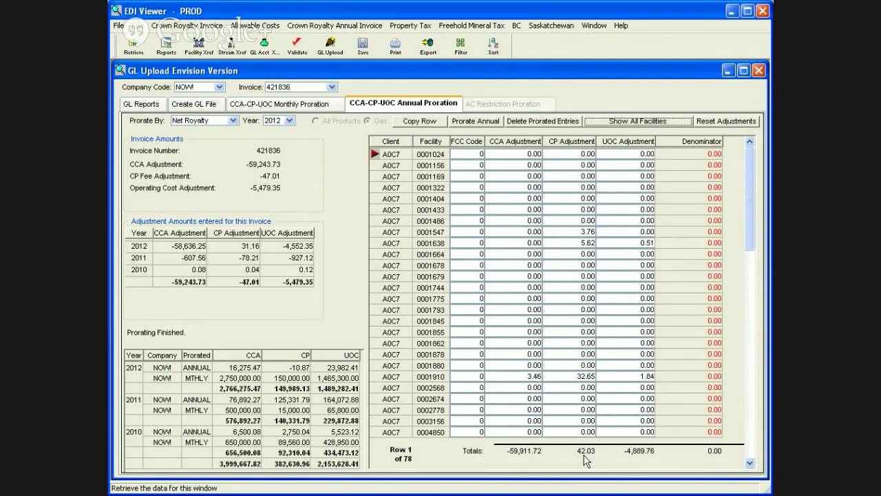 EDI Viewer AB Crown Proration Process - A Typical Month - YouTube