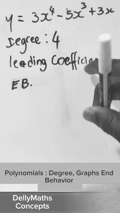 Polynomials, Degree, Graphs and End Behavior - YouTube