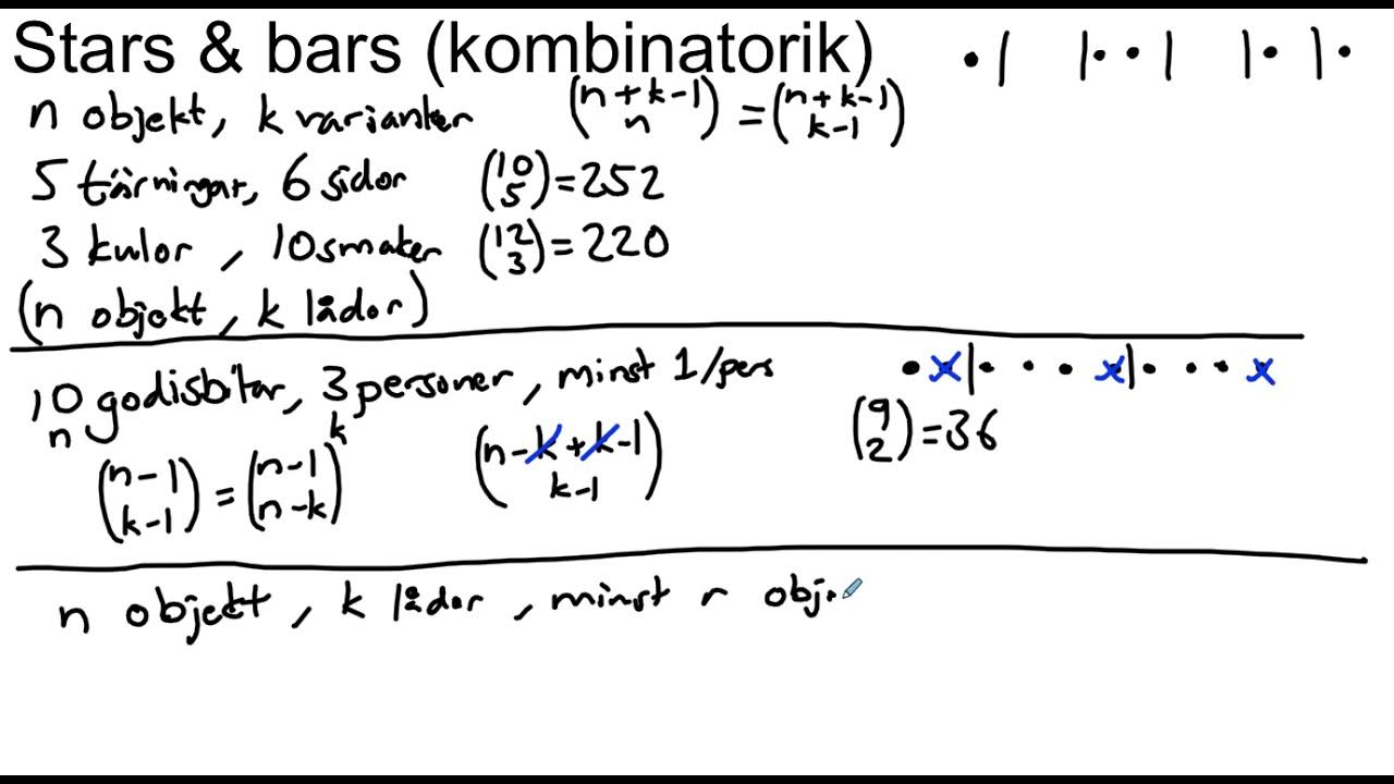 Stars and bars (kombinatorik) - YouTube