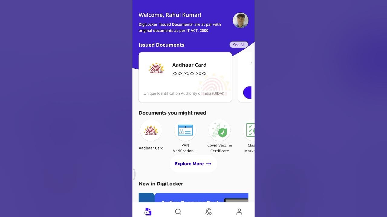 digilocker se aadhar card kaise download kare | How to use digilocker #aadharcard - YouTube