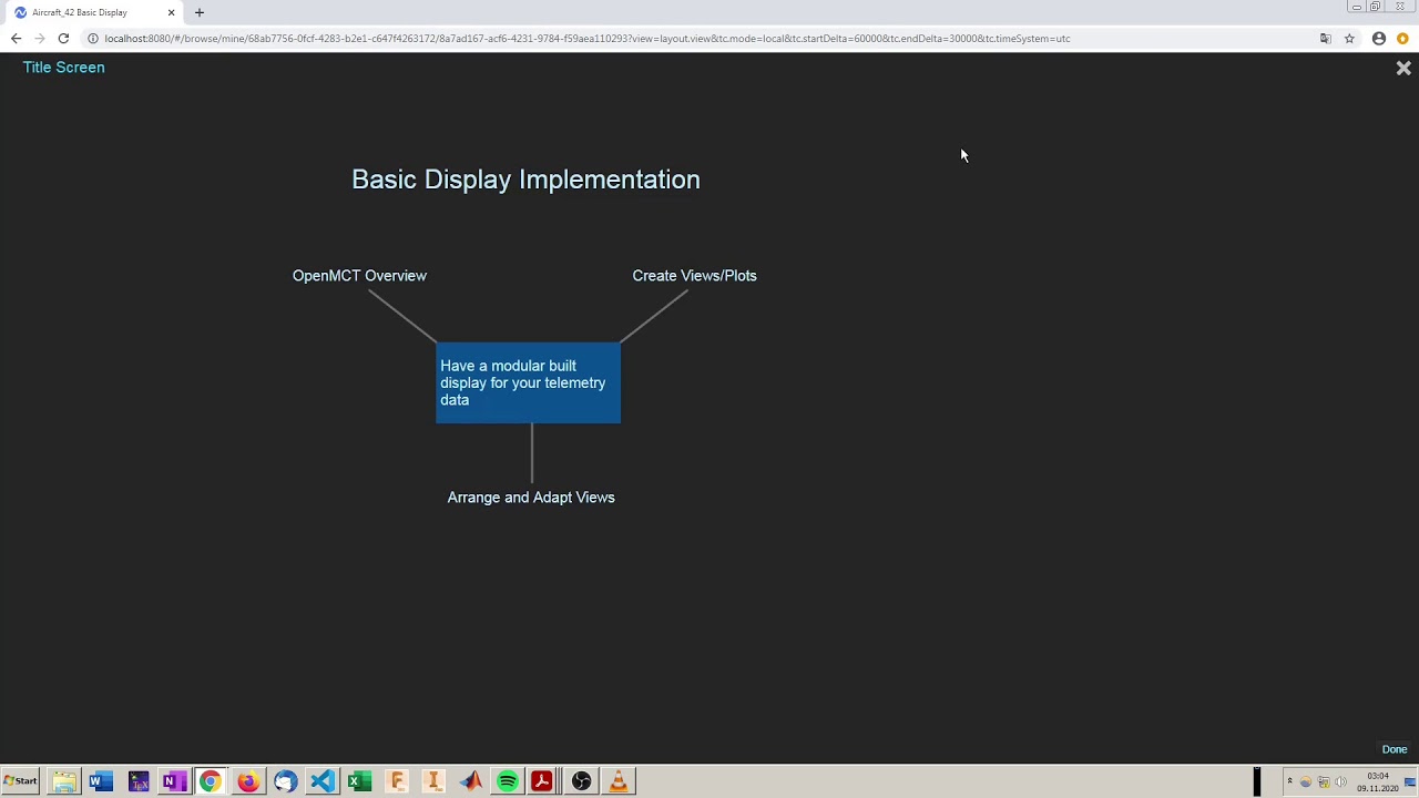 OpenMCT for Engineers - Video 4: Overview OpenMCT screen and creating a ...