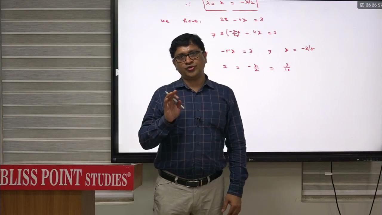 BA Economics (Hons.) Sem- III Advanced MME 2025 Constrained optimization Class 2 - YouTube