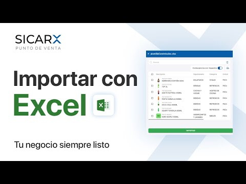 Importar productos con Excel | SICARX.COM
