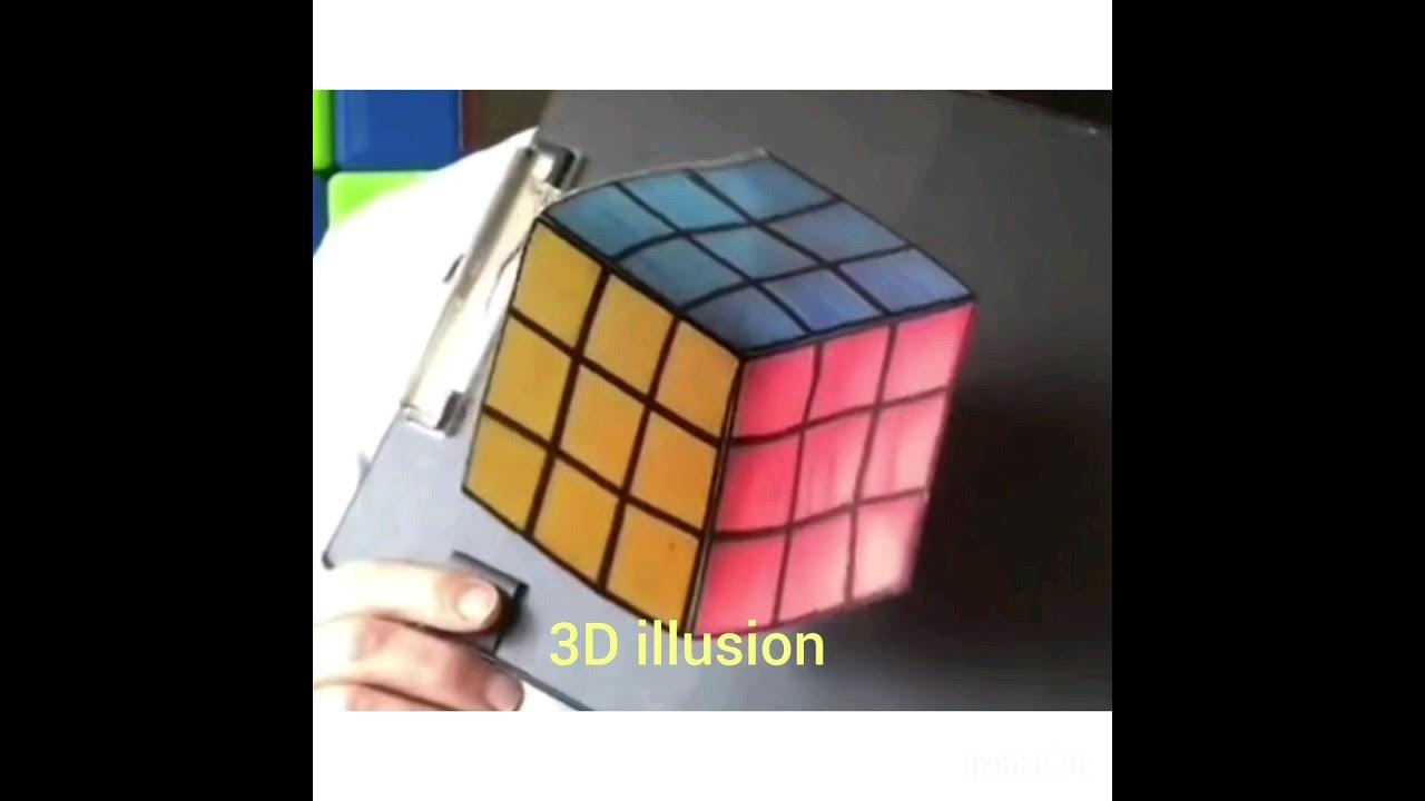 Rubic cube 3D illusion - YouTube
