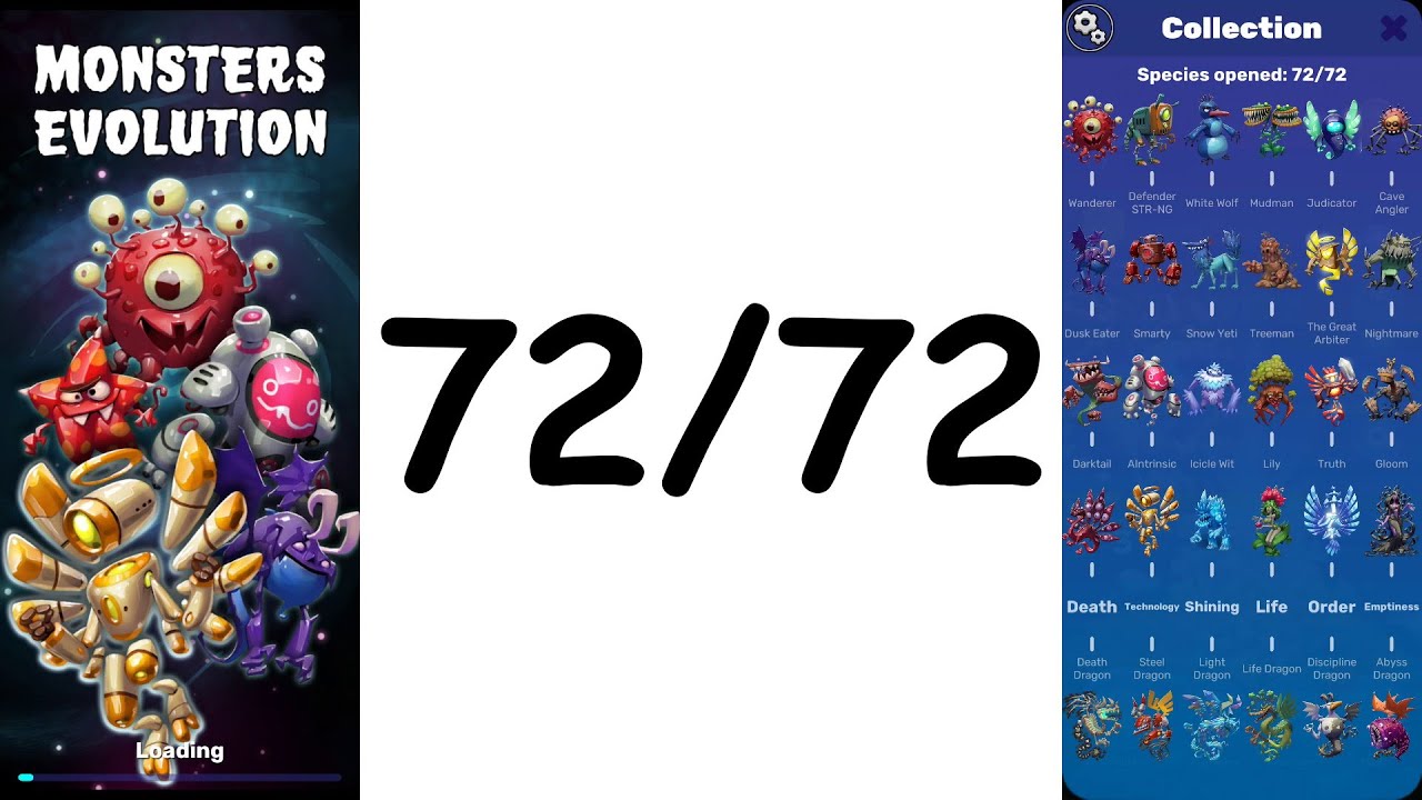 AZUR #1 Tap Tap Monsters Evolution All 6 Worlds 72 Species - YouTube