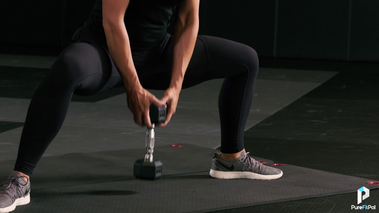 Dumbbell Weighted Sumo Squat - YouTube