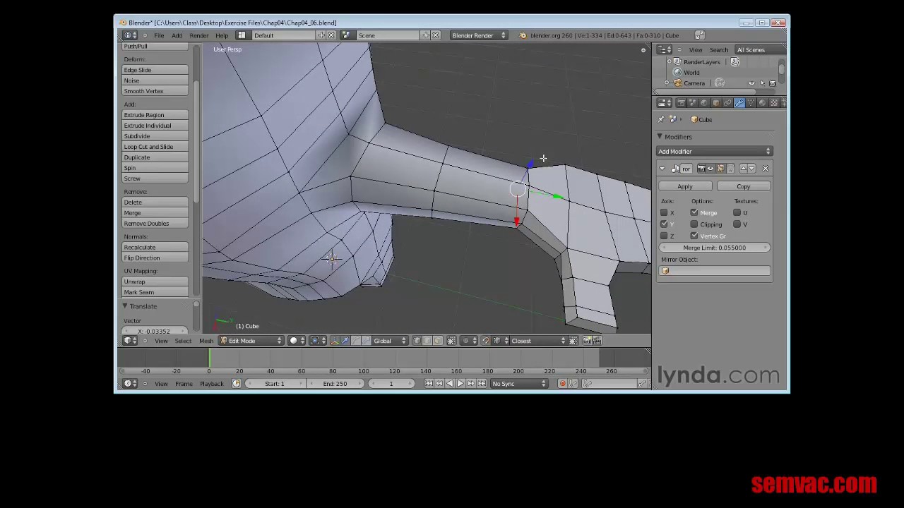 Tutorial Blender Stitching Vertices - YouTube