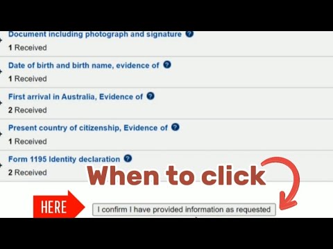 When to click 'I confirm I have provided information as requested' # ...