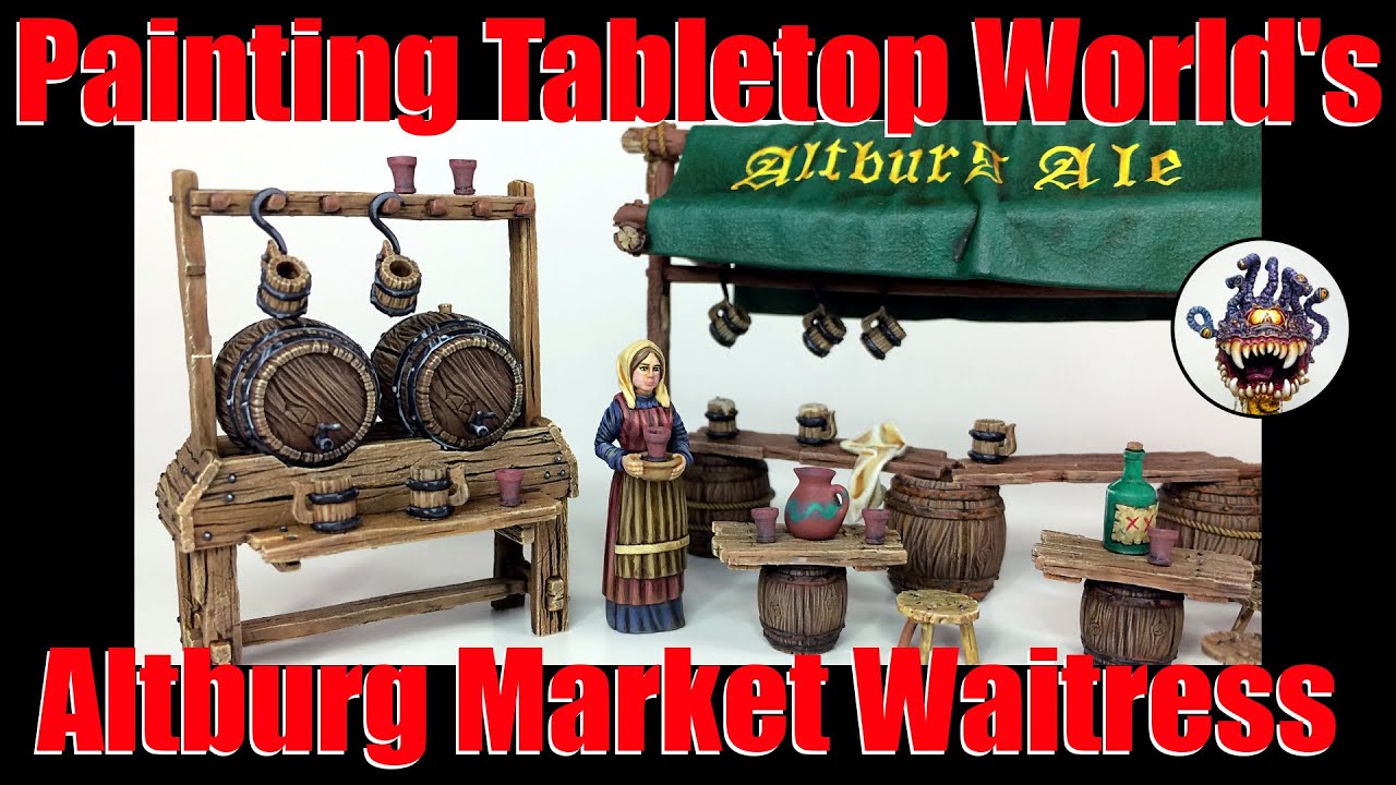 Painting Tabletop World's Altburg Market Ale Stall Waitress by Tiny ...
