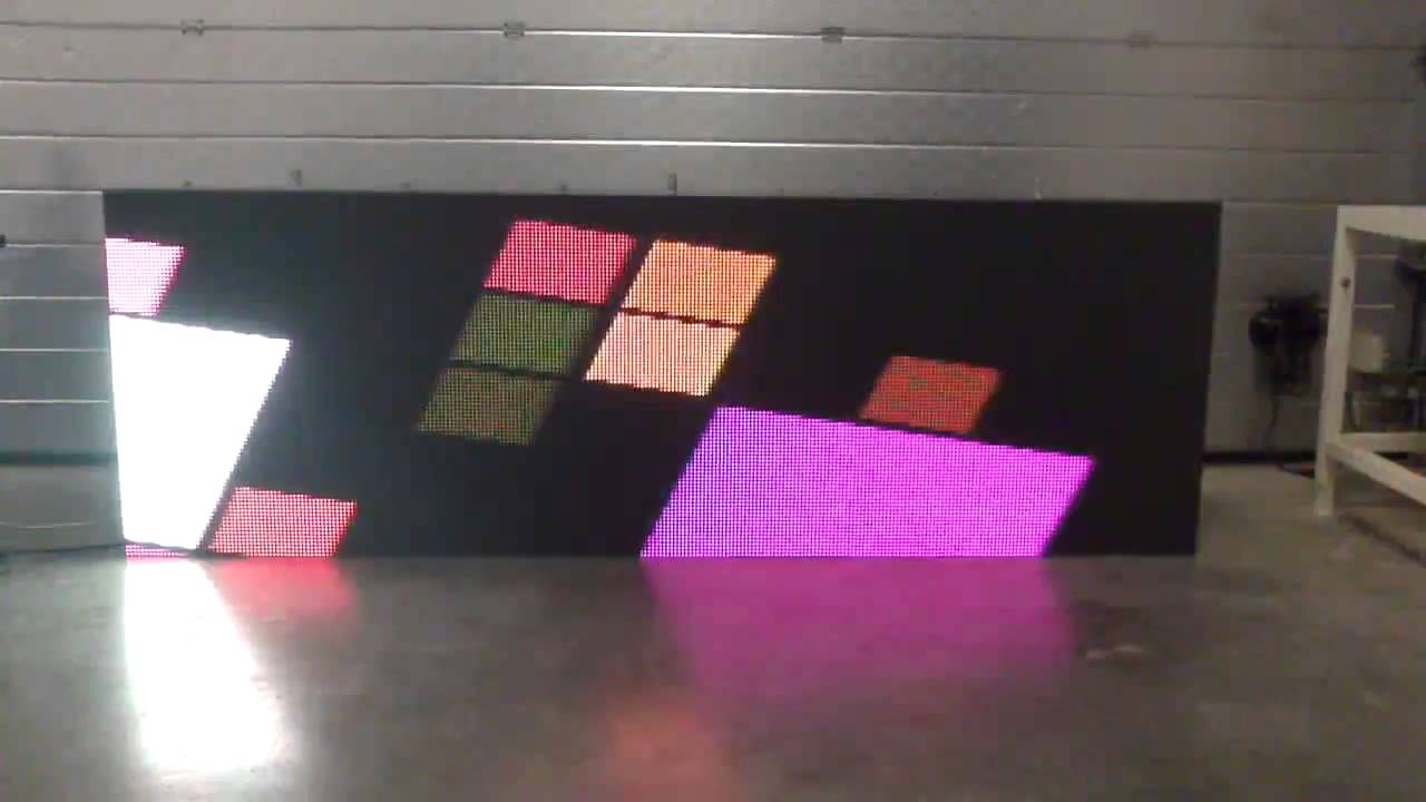 LED VIDEO WALL P-10 4FT X 10 FT. - GRAPHICAL TESTING - YouTube