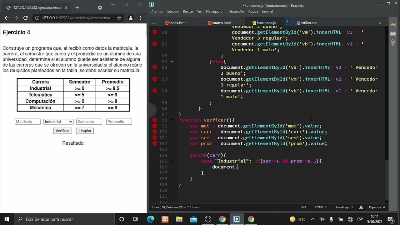 Fundamentos de programacion, en Html, Css y JavaScript - 08 - YouTube