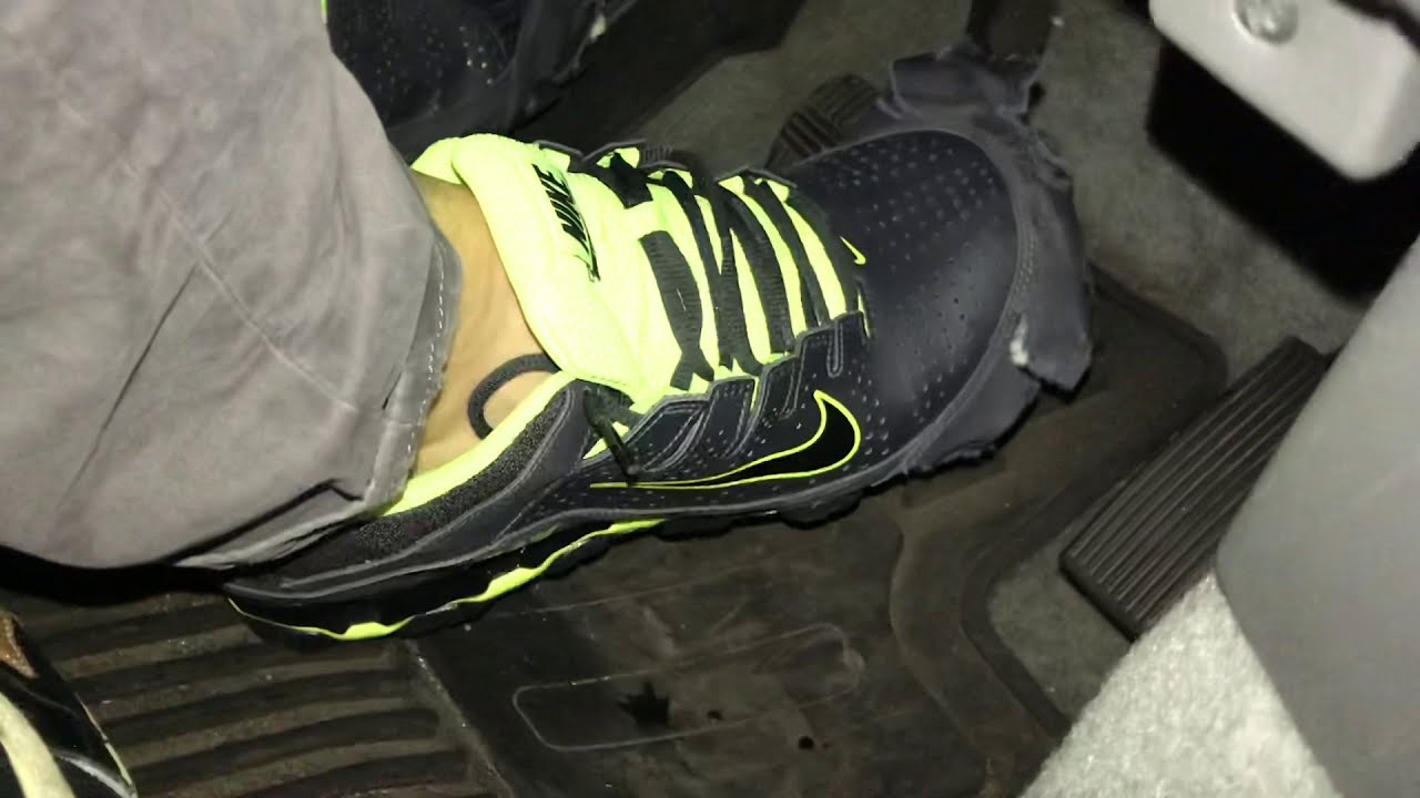 More Sockless Driving Wearing Trashed Ripped Open Nike Reax Running ...