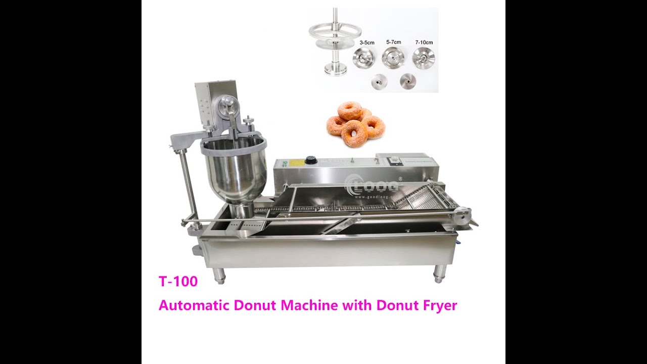 T 100 Automatic Donut Machine Auto Donut Fryer Machine for Sale - YouTube