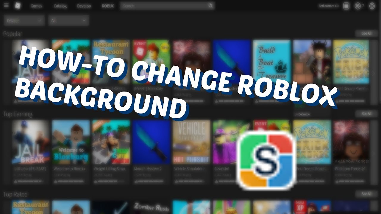 HOW-TO CHANGE ROBLOX BACKROUND WITH STYLISH! - YouTube