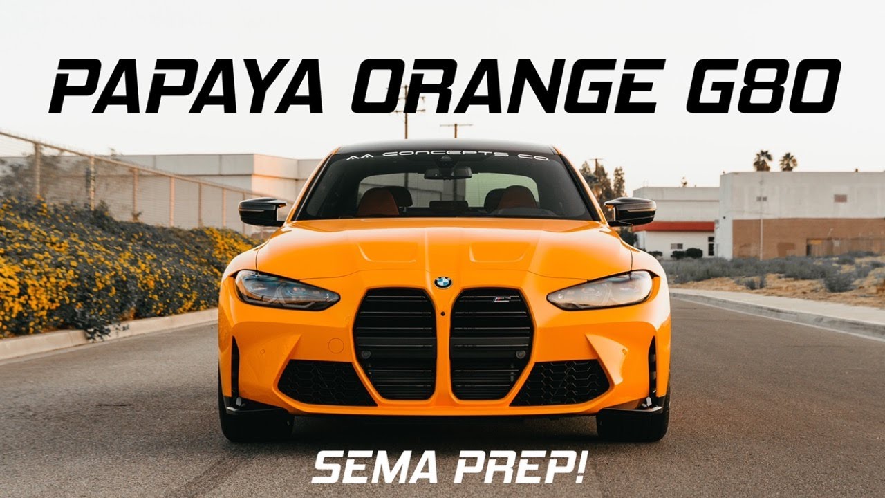 ORANGE G80 M3 COMPETITION! LOOKS LIKE PAINT! - YouTube