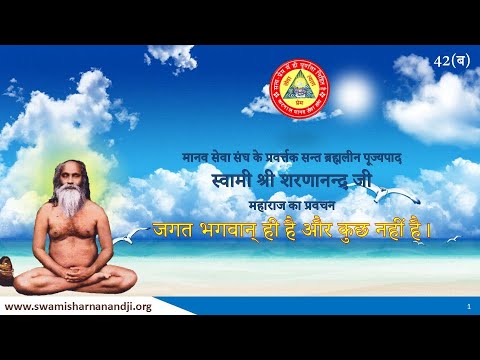 जगत भगवान्‌ ही है और कुछ नहीं है। 42(B) - Swami Sri Sharnanand Ji ...