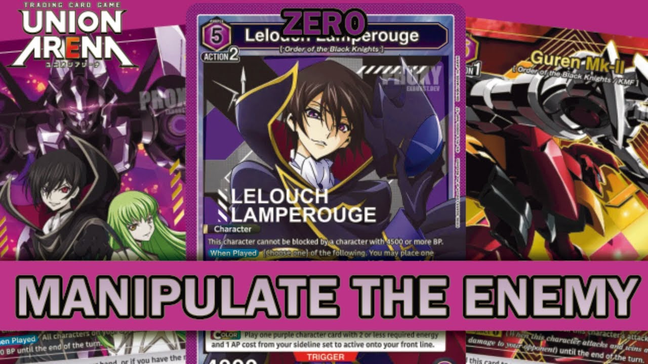 Code Geass - Union Arena Gameplay - Testing out Purple Lelouch & Kallen ...