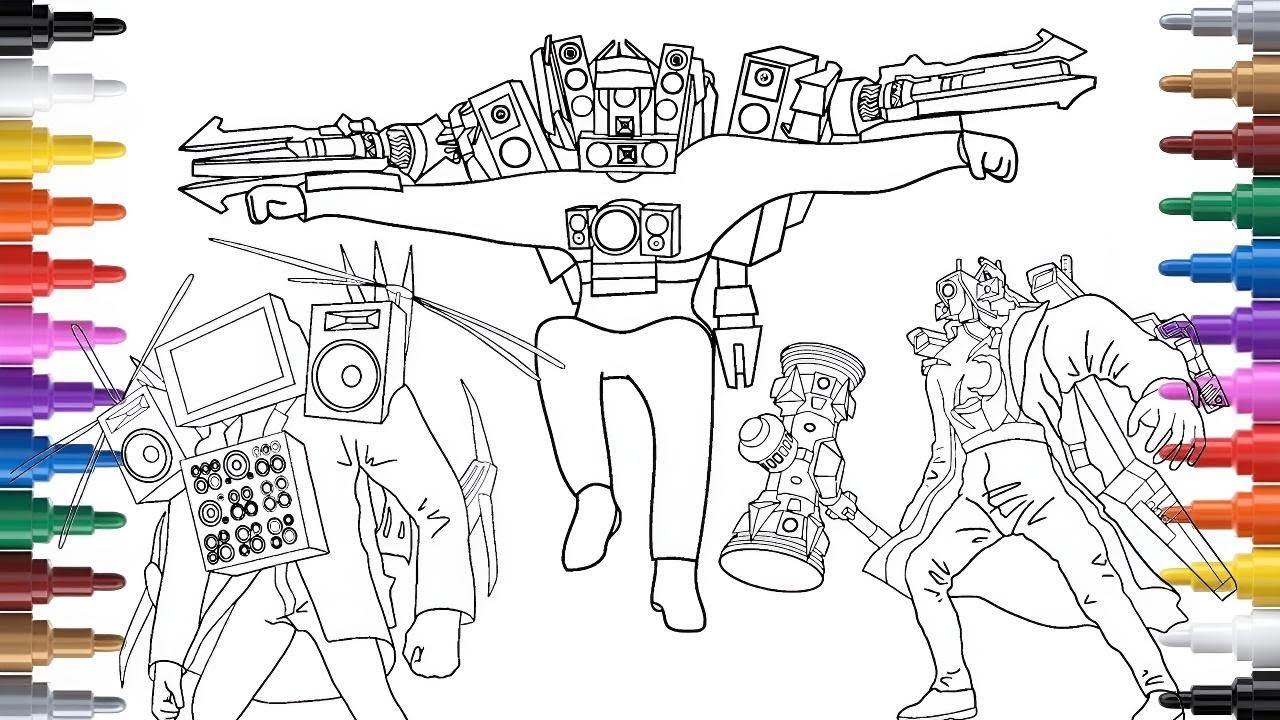 Skibidi Toilet New Coloring Pages / Coloring TITAN SPEAKERMAN / NEW ...